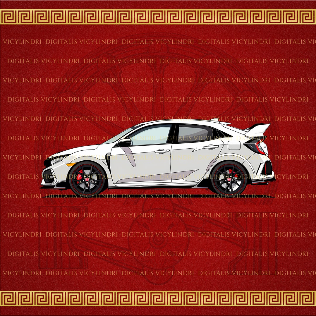 Honda Civic Type-r PNG, Jdm Decal, Car Printables, Bumper Sticker Png ...