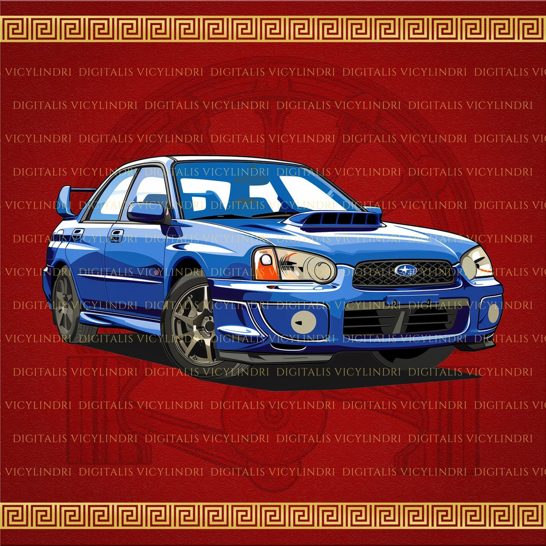 Subaru Impreza STI SVG & PNG, Jdm Decal, Car Printables, Bumper Sticker ...