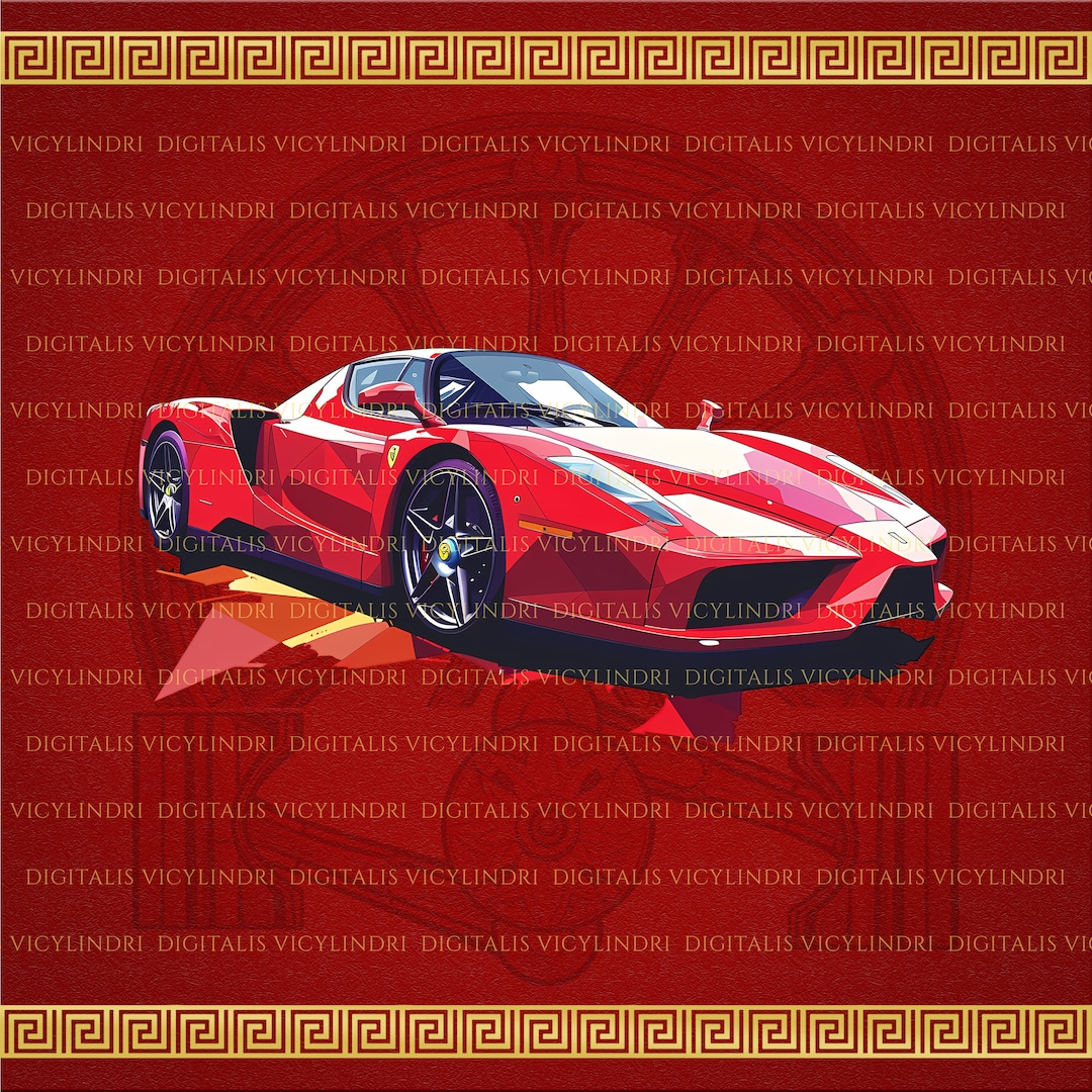 Ferrari Enzo PNG, Ferrari Decal, Car Printables, Bumper Sticker Png ...