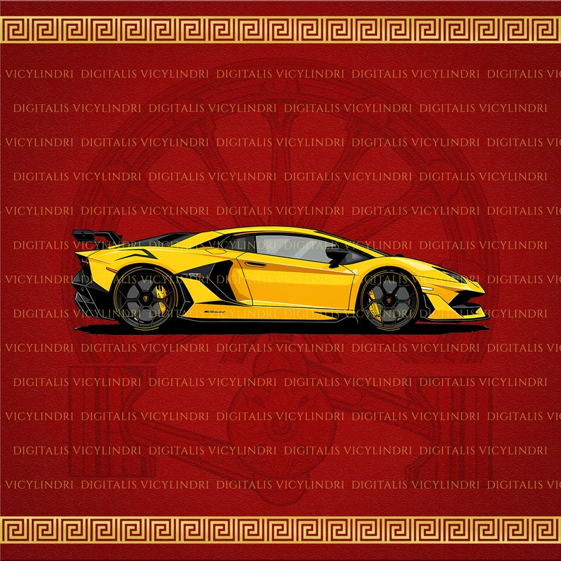Lamborghini Aventador SVJ PNG, Lamborghini Decal, Car Printables ...