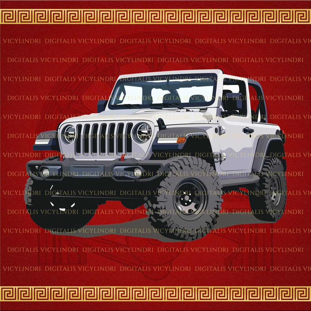 Jeep Wrangler Rubicon SVG & PNG, Jeep Decal, Car Printables, Bumper ...