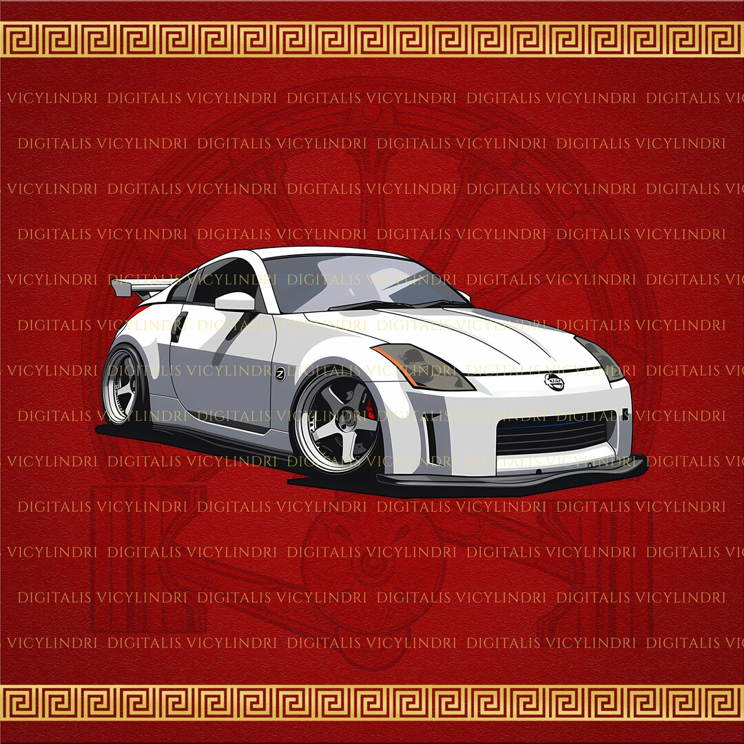 Nissan 350Z PNG, JDM Decal, Car Printables, Bumper Sticker Png, Bumper ...