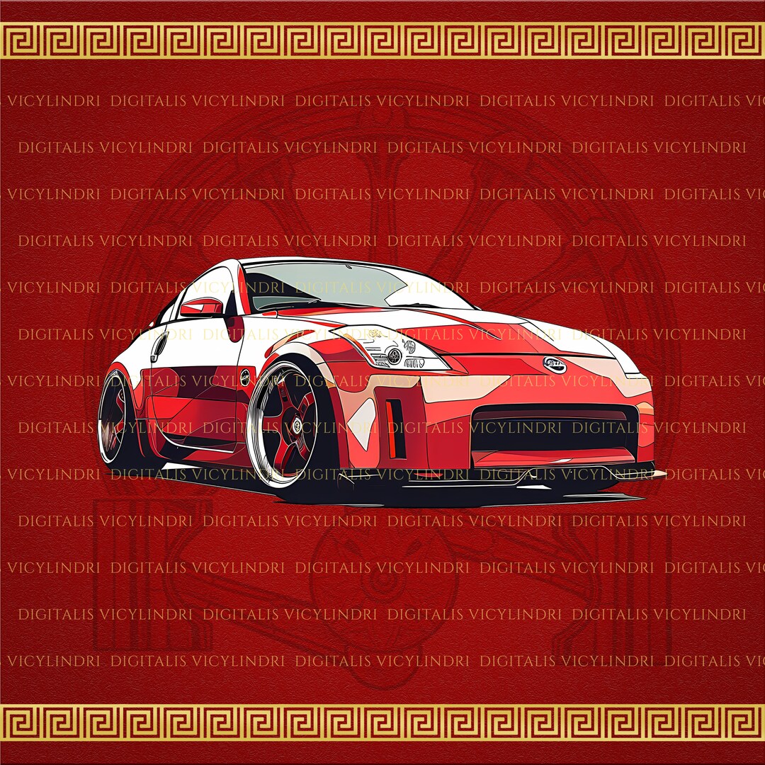 Nissan 350Z PNG, JDM Decal, Car Printables, Bumper Sticker Png, Bumper ...