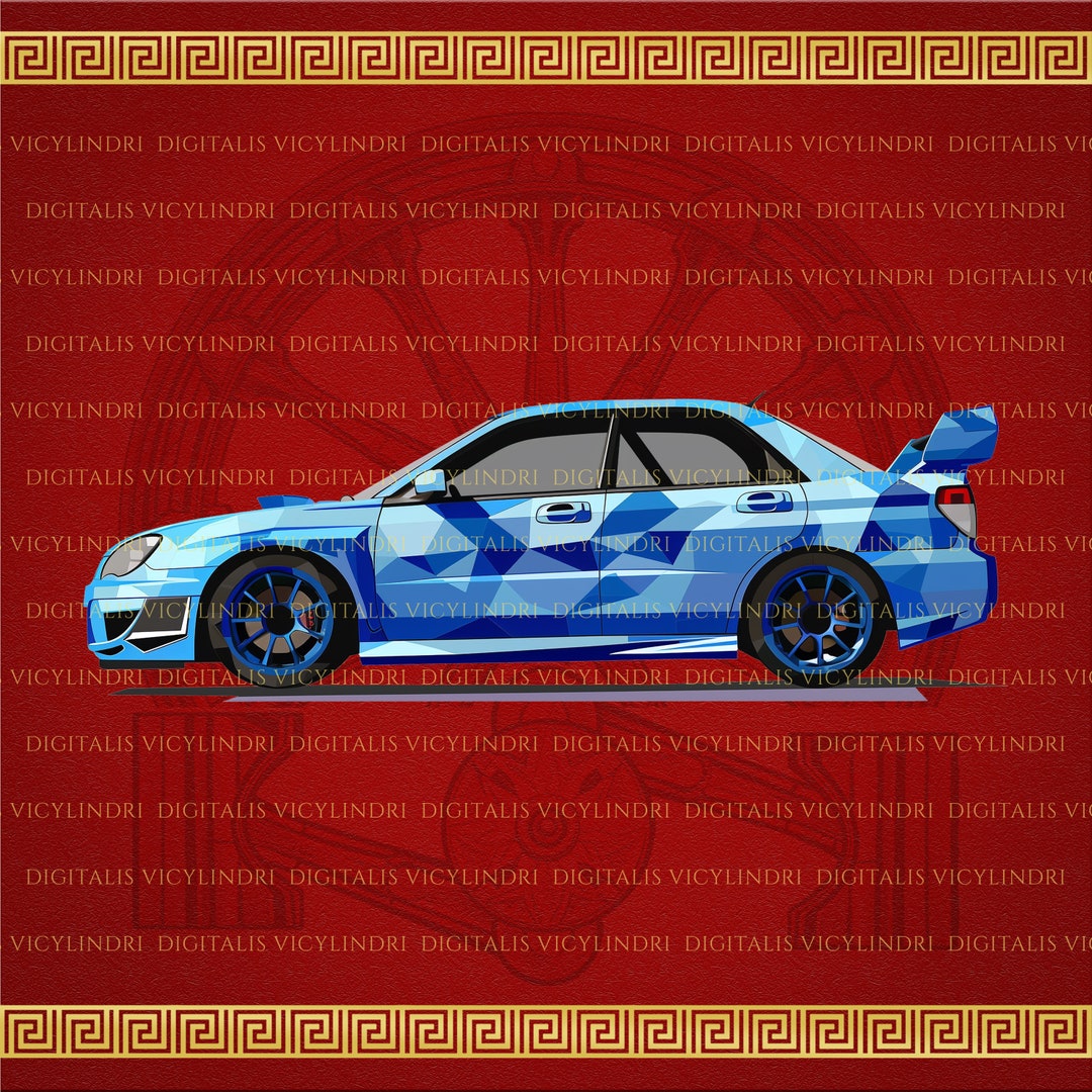 Subaru Impreza STI PNG, Jdm Decal, Car Printables, Bumper Sticker Png ...