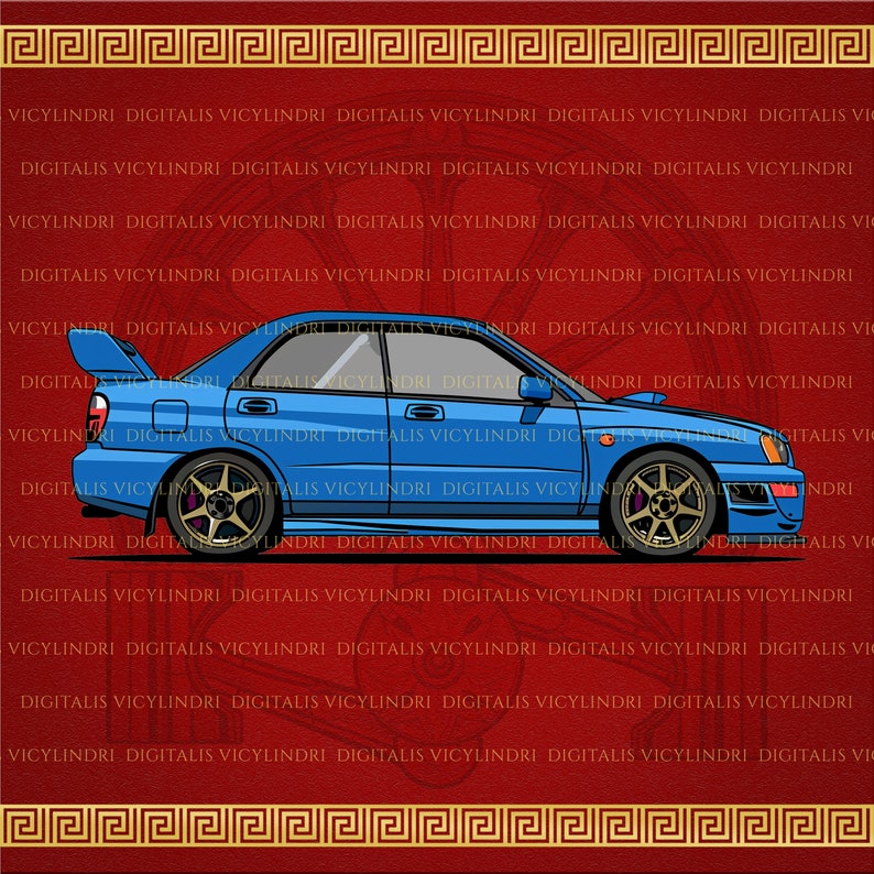 Subaru Impreza STI SVG & PNG, Jdm Decal, Car Printables, Bumper Sticker ...
