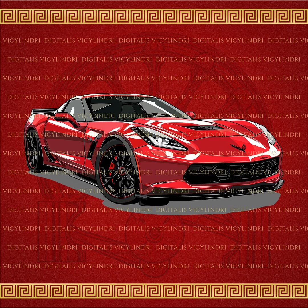 Chevrolet Corvette C7 PNG, Chevy Clipart, Car Decal, Car Printables ...