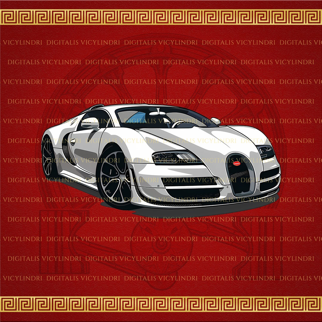 Bugatti Veyron PNG, Bugatti Decal, Car Printables, Bumper Sticker Png ...