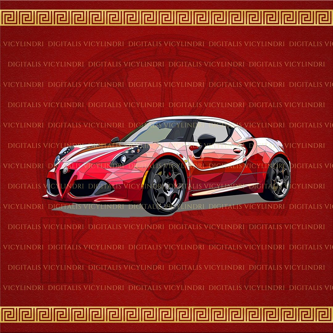 Alfa Romeo 4C Coupe PNG, Alfa Romeo Decal, Car Printables, Bumper ...