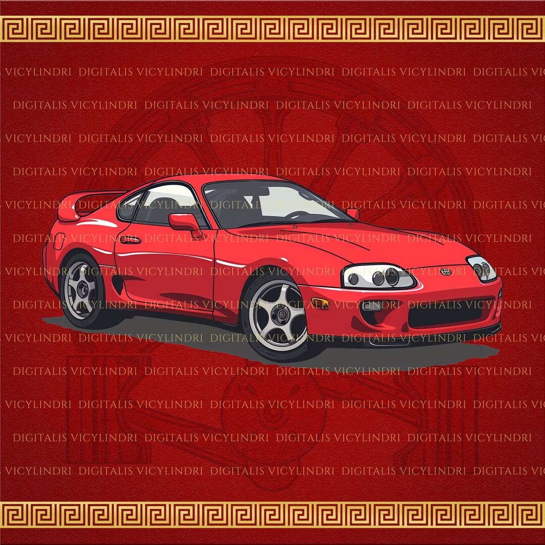 Toyota Supra SVG & PNG, Jdm Decal, Car Printables, Bumper Sticker Png ...