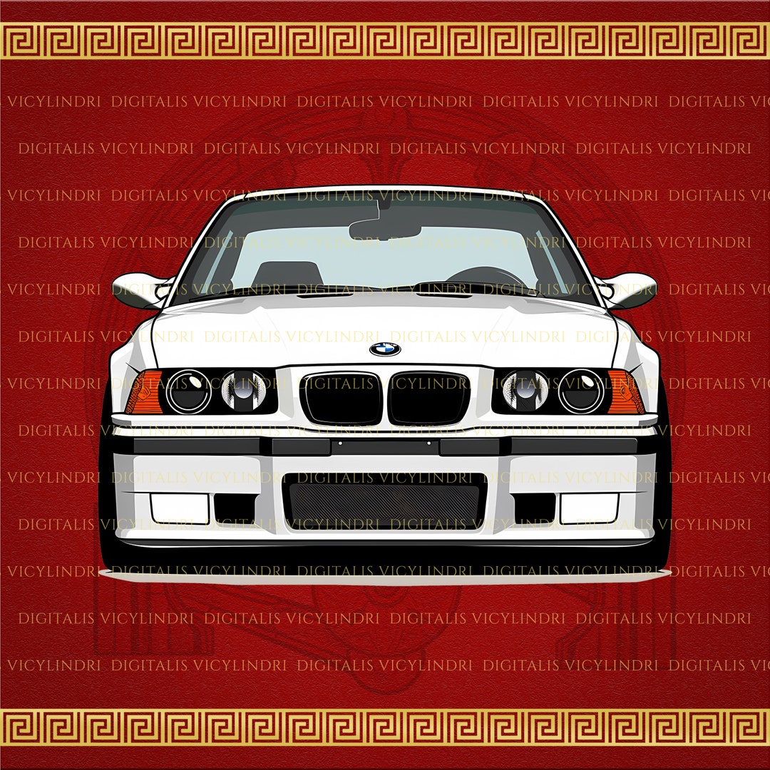 BMW M3 E36 PNG, BMW Decal, Car Printables, Bumper Sticker Png, Bumper ...