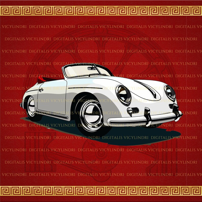Porsche 356 Speedster PNG, Porsche Decal, Car Printables, Bumper ...