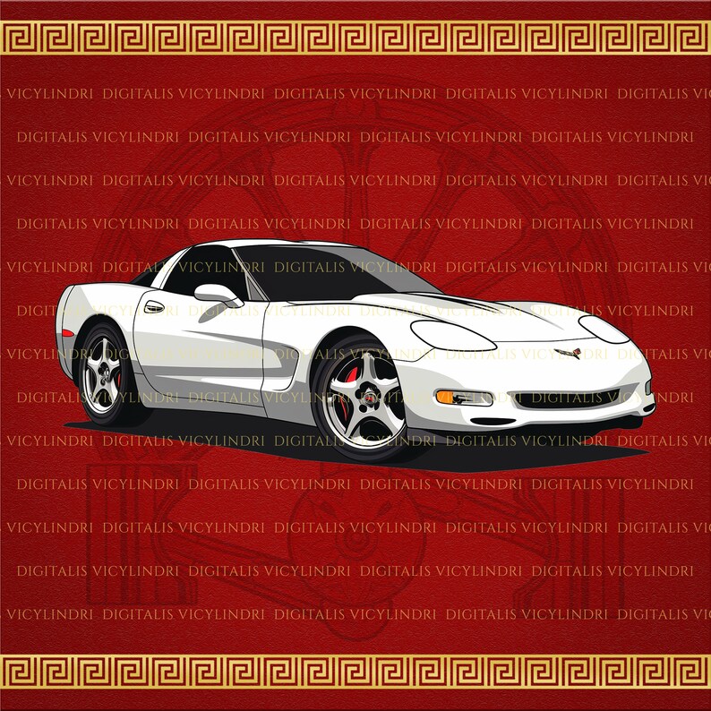 Chevrolet Corvette C5 PNG, Chevy Clipart, Car Decal, Car Printables ...