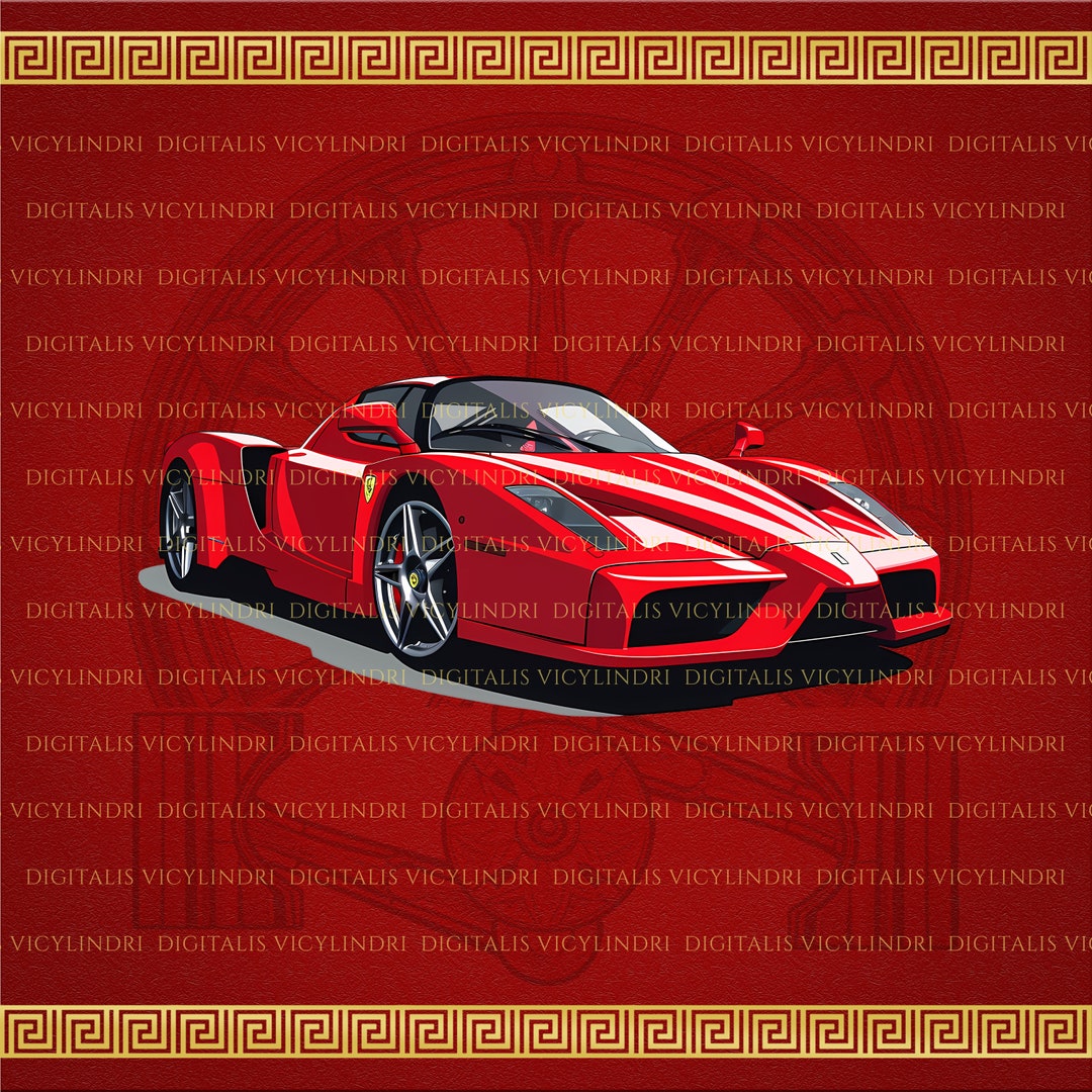 Ferrari Enzo PNG, Ferrari Decal, Car Printables, Bumper Sticker Png ...