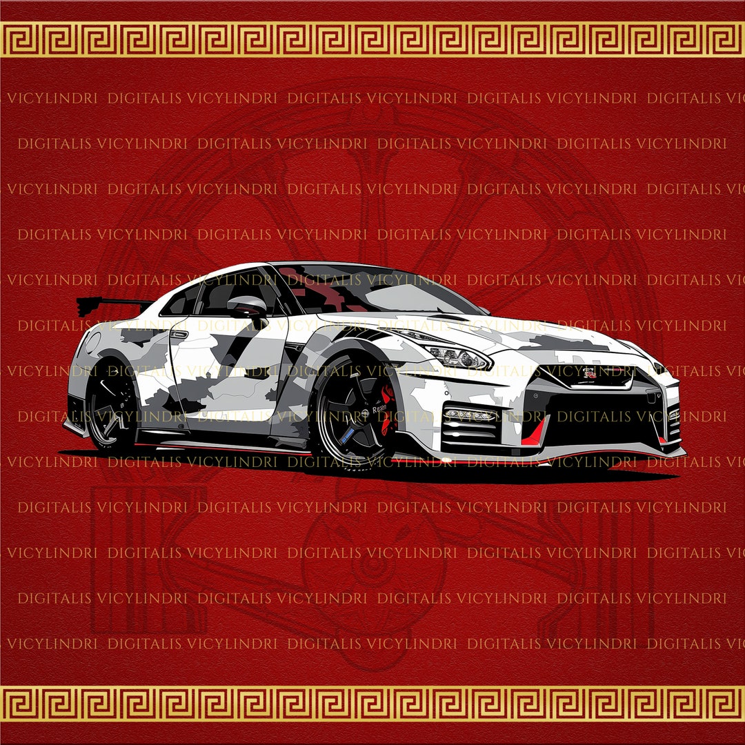 Nissan GT R35 PNG, JDM Decal, Car Printables, Bumper Sticker Png ...