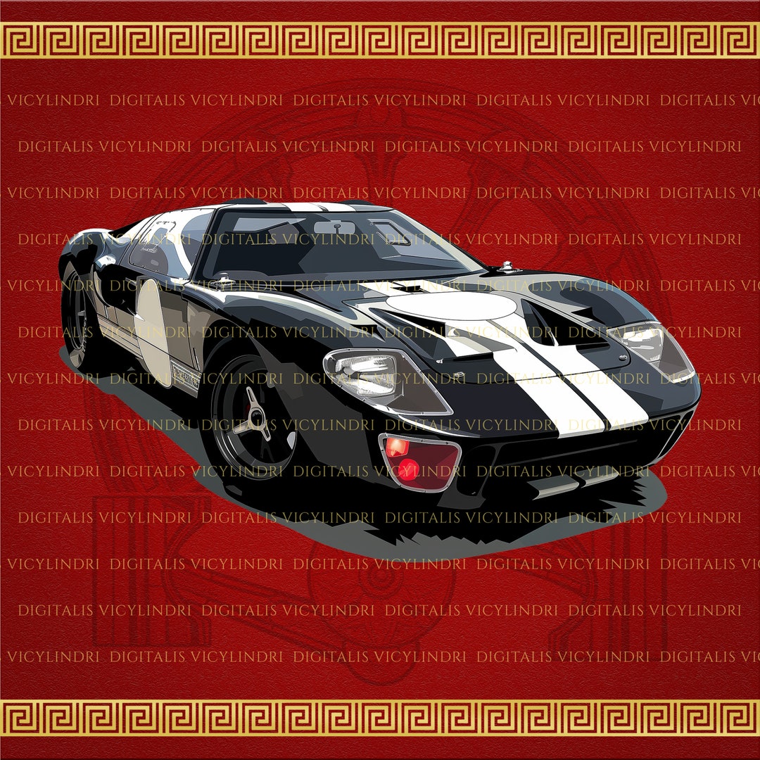 Ford GT40 PNG, Ford Decal, Car Printables, Bumper Sticker Png, Bumper ...