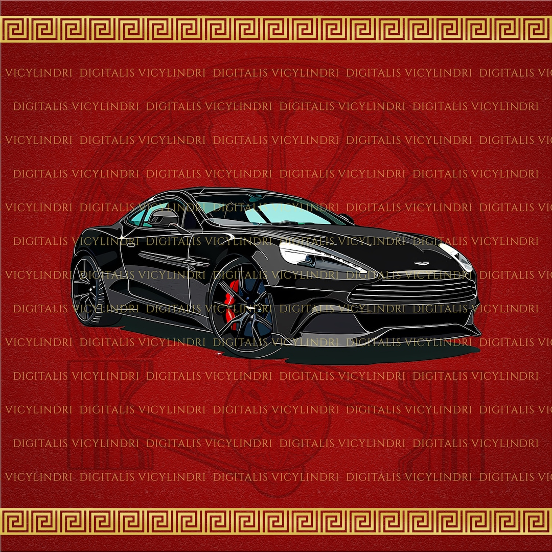 Aston Martin Vanquish PNG, Aston Martin Decal, Car Printables, Bumper ...