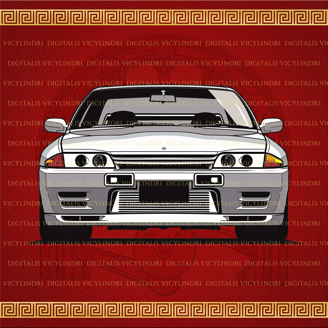 Nissan Skyline GT R32 PNG, JDM Decal, Car Printables, Bumper Sticker ...