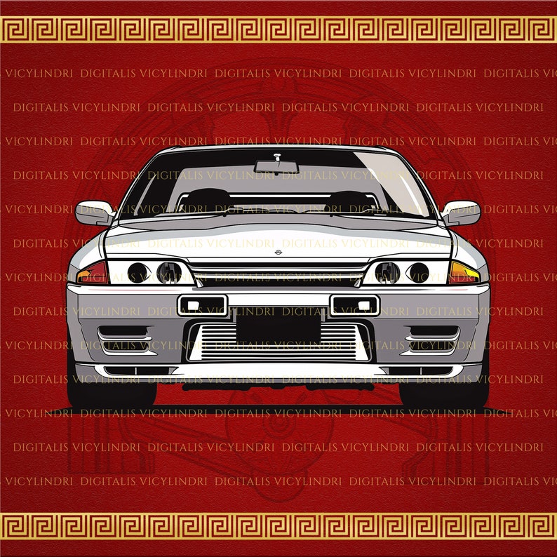 Nissan Skyline GT R32 PNG, JDM Decal, Car Printables, Bumper Sticker ...
