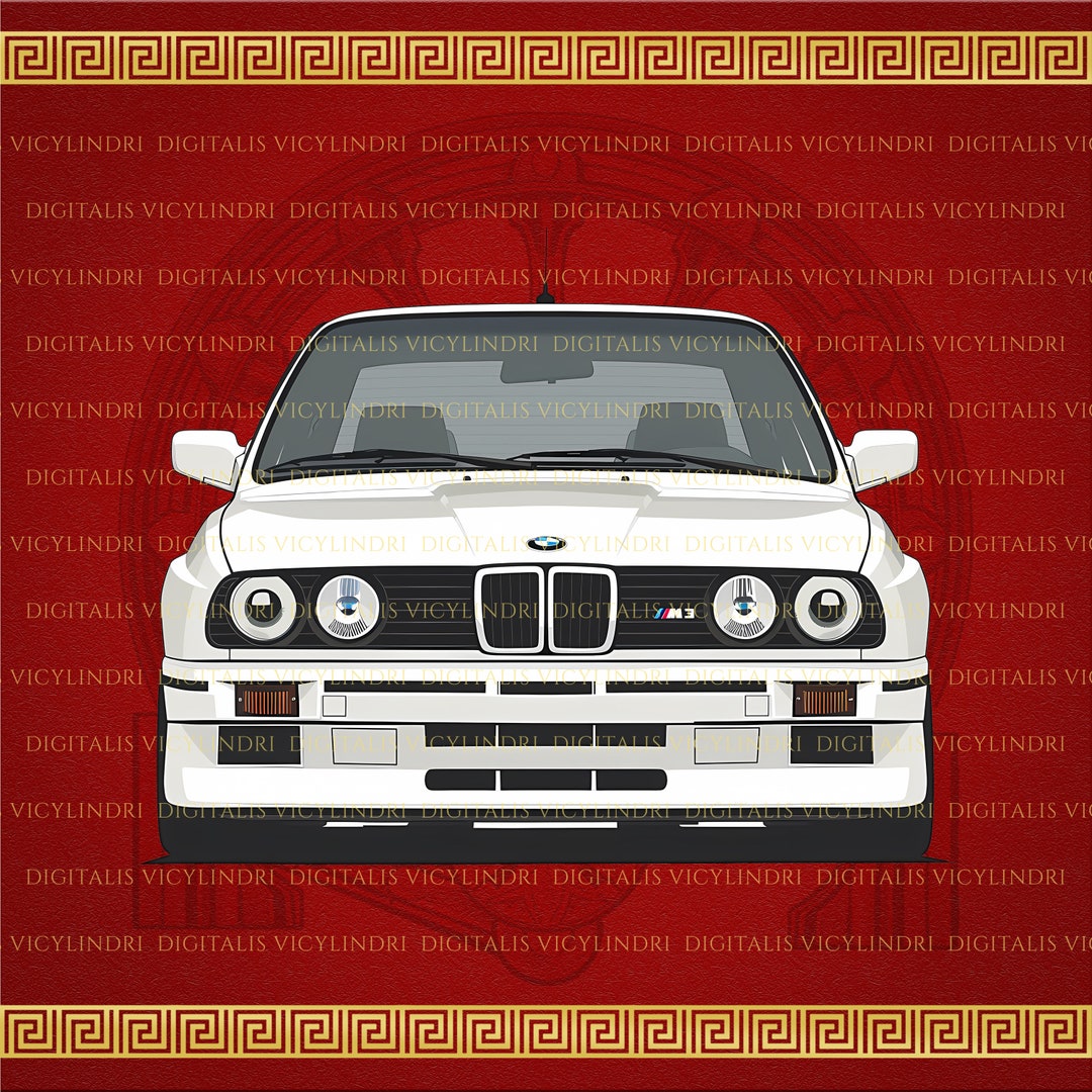 BMW M3 E30 PNG, BMW Decal, Car Printables, Bumper Sticker Png, Bumper ...