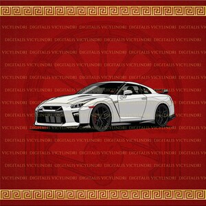 Nissan GT R35 PNG, JDM Decal, Car Printables, Bumper Sticker Png ...