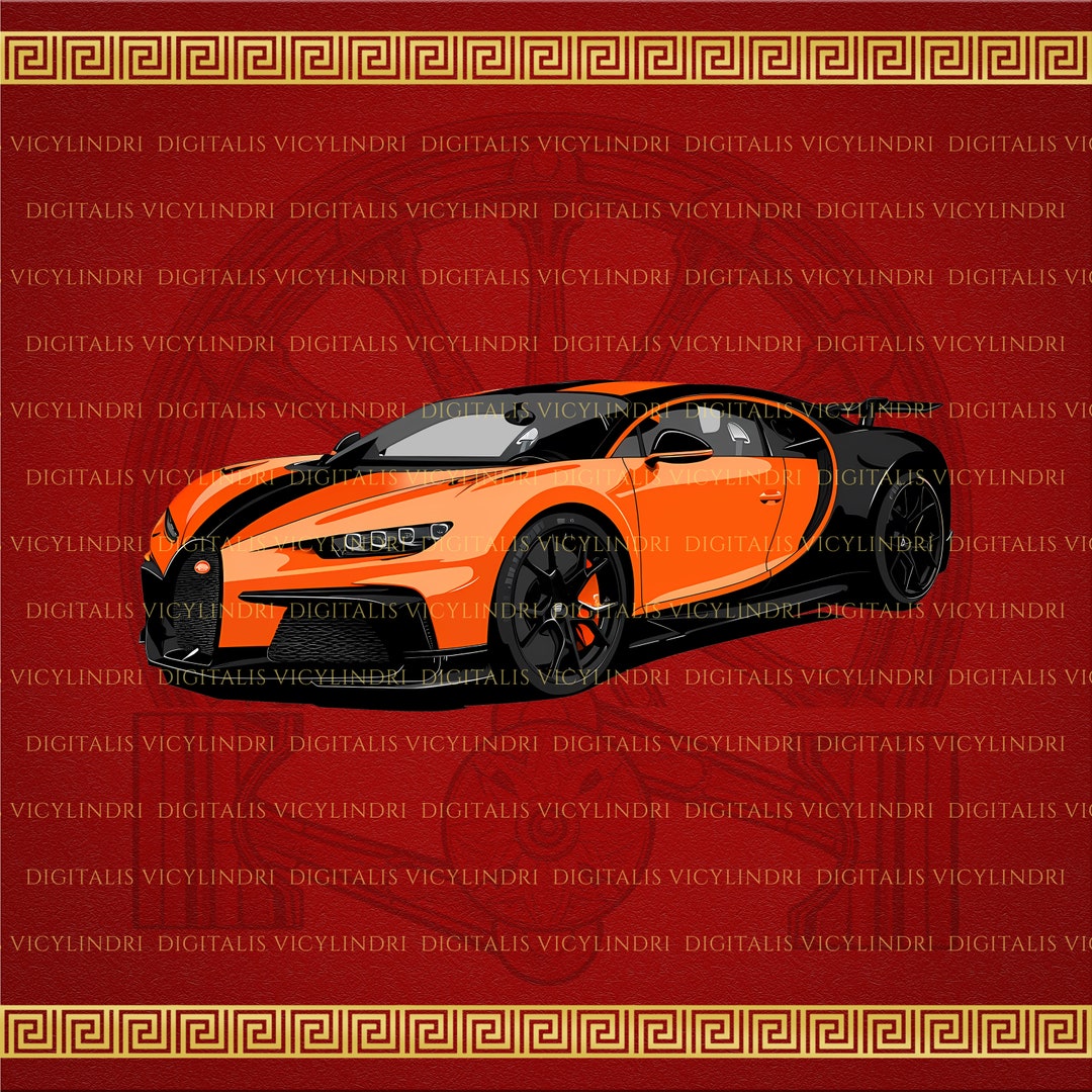 Bugatti Chiron PNG, Bugatti Decal, Car Printables, Bumper Sticker Png ...