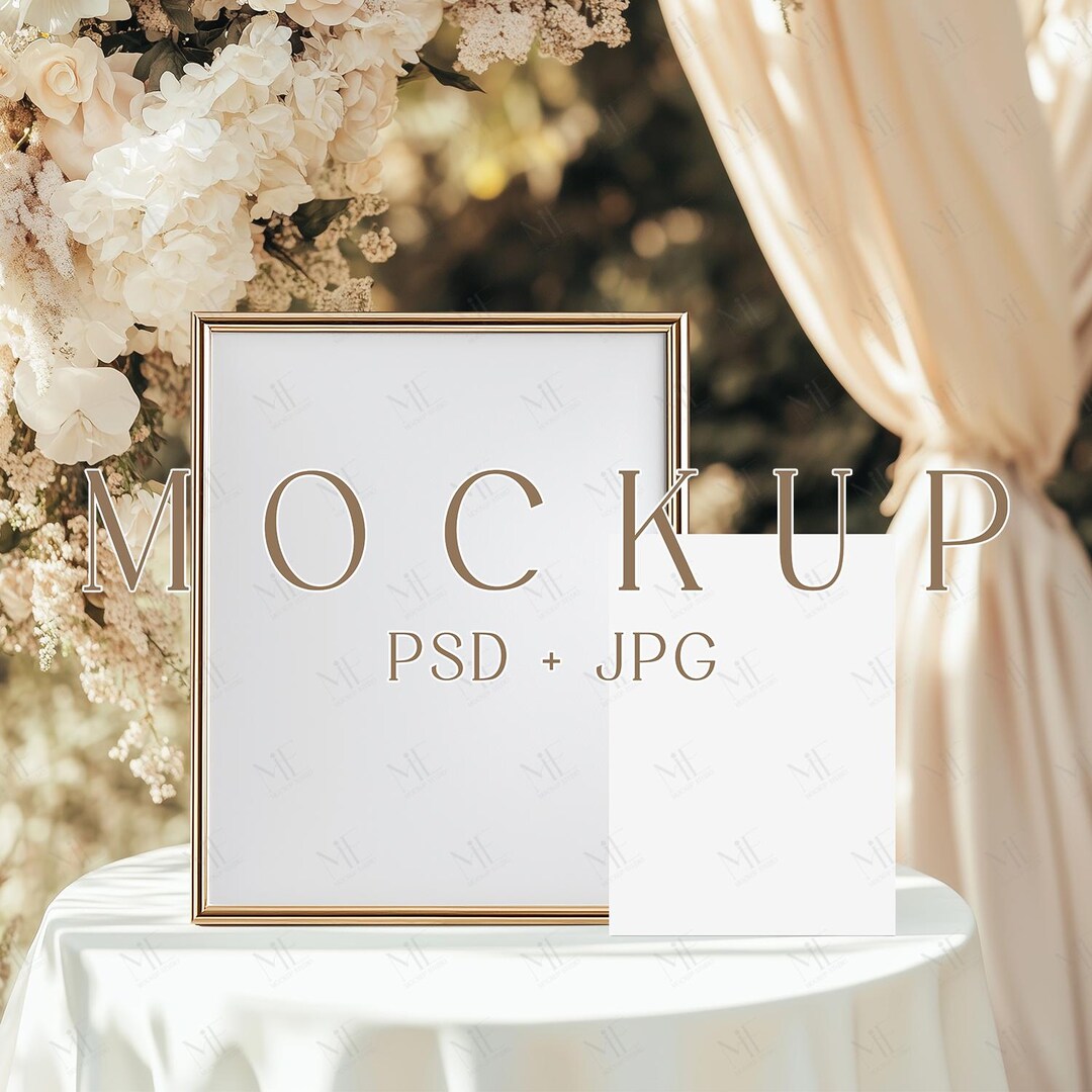 Time Capsule Mockup, 8x10 Frame 5x7 Card Mockup, Wedding Time Capsule ...
