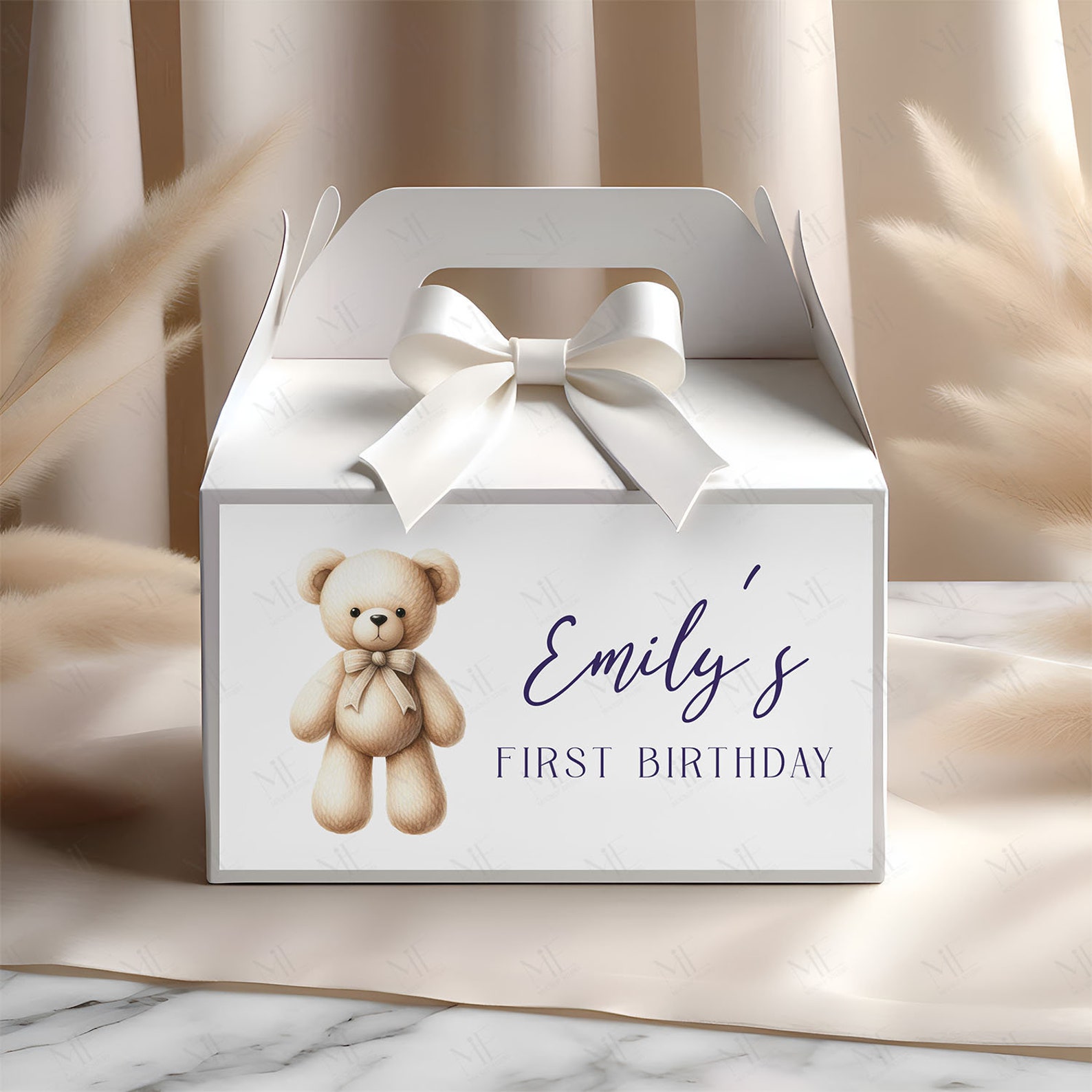 Baby Shower Gift Box Mockup, Birthday Gift Box Mockup, Boho Gable Box ...