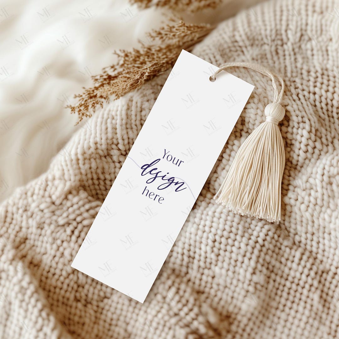 Bookmark Mockup PSD, Boho Bookmark Mockup, Baptism Bookmark Template ...