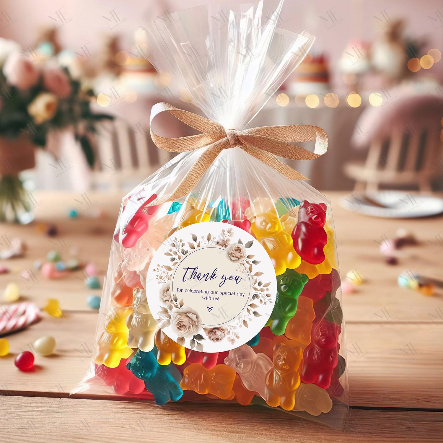 Candy Label Mockup PSD, Kids Birthday Baby Shower Sticker Template ...