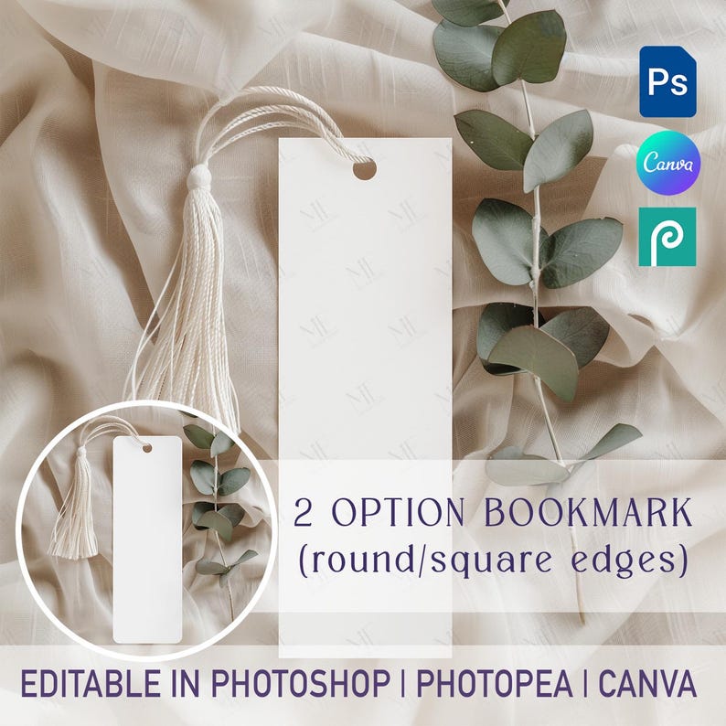 Blank Bookmark Mockup, Boho Stationery (psd, Png, Jpg, Pdf) - Etsy