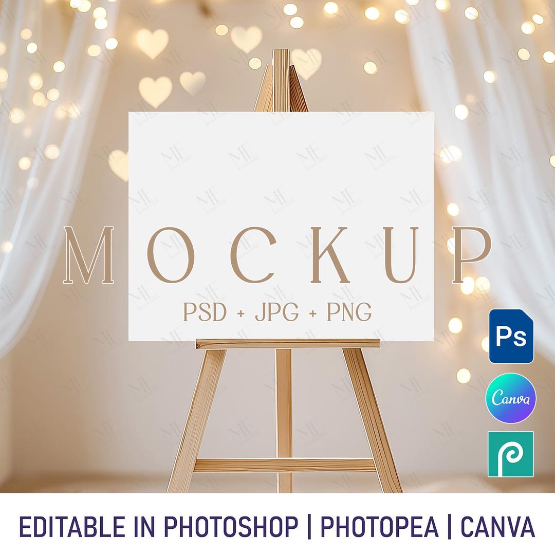 Welcome Sign Mockup, 24x18 Seating Chart Mock-up, Event Sign Mock Up ...