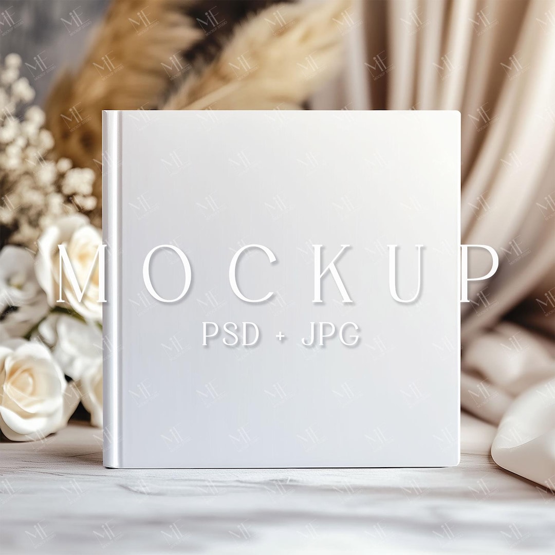Notebook Mockup, Journal Mockup, Photobook Mock Up, Planner Mockup, 7x7 ...