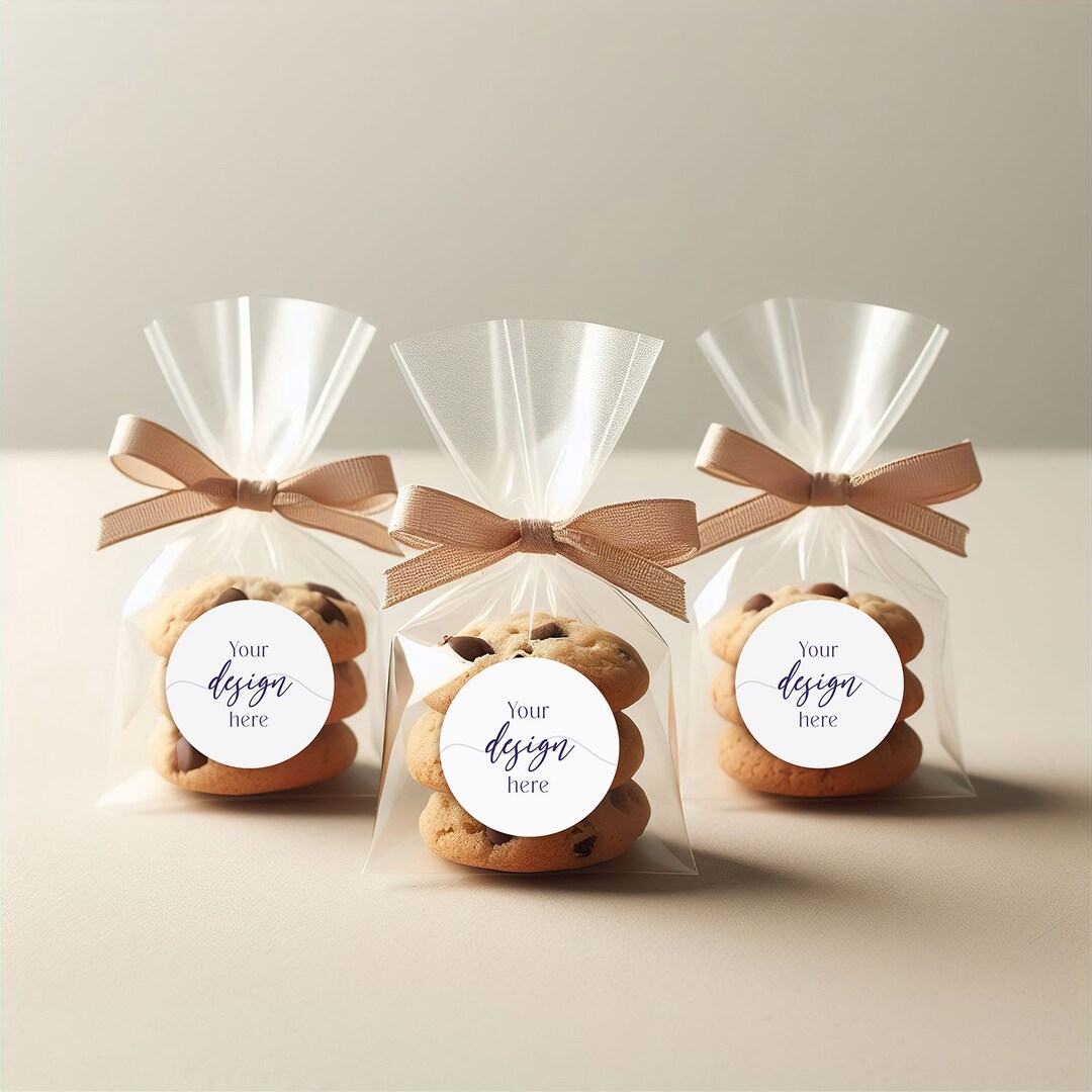 Biscuits Label Mockup, Biscuits Round Tag Mockup, Round Sticker Mockup ...