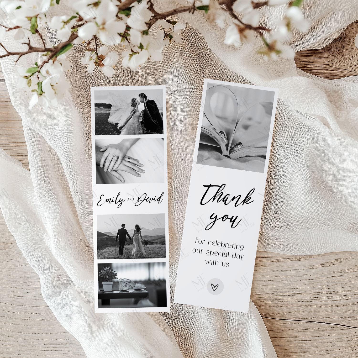 2x6 Bookmark Mockup Set PSD PNG, Photo Strip Sublimation Card Template ...