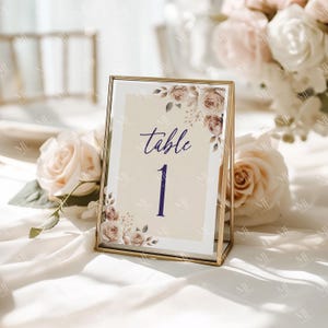 Boho Frame Card Mockup PSD, 5x7 Table Sign Mockup, Wedding Table Number ...