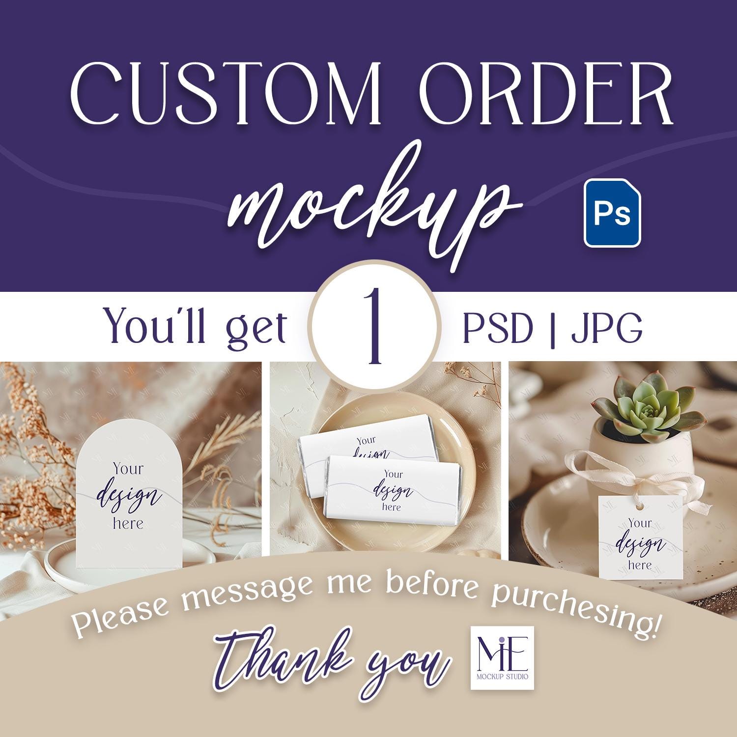 Custom Branding Mockup PSD, Logo and Product Template, Personalized PSD ...