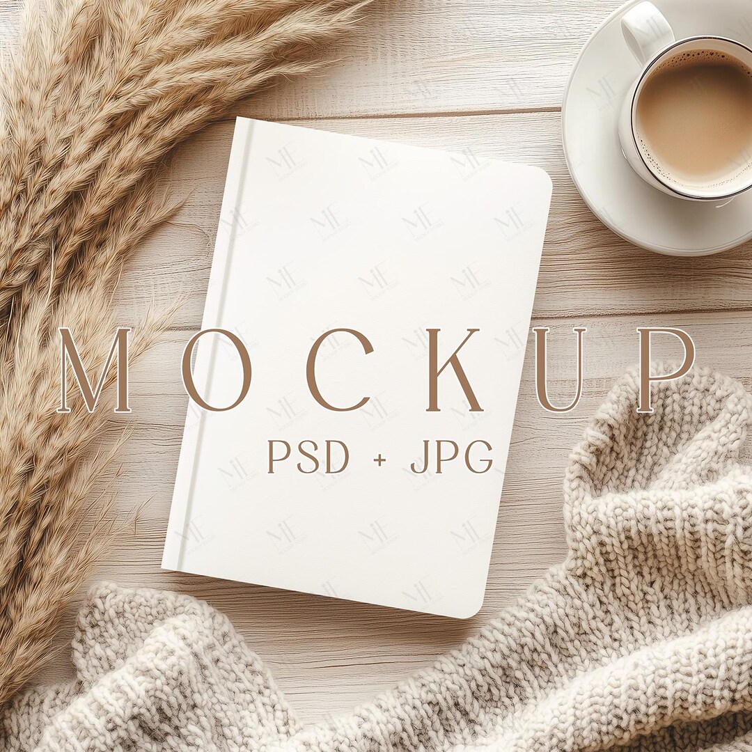 Hardcover Journal Mock-up, Notebook Mockup PSD, Wedding Photobook ...