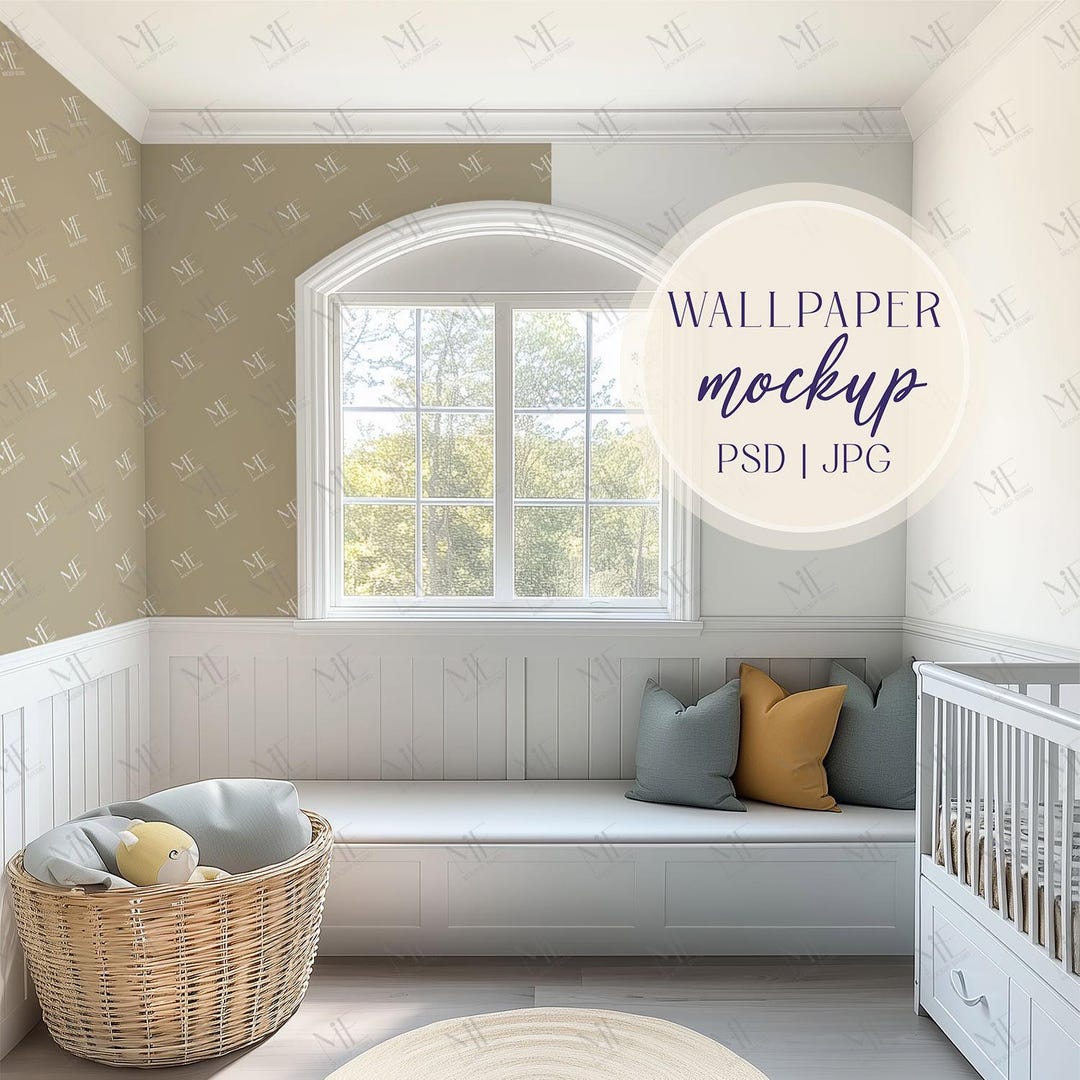 Wallpaper Mockup, Wall Mural Mockup PSD, Wall Interior Mockup, Boho ...