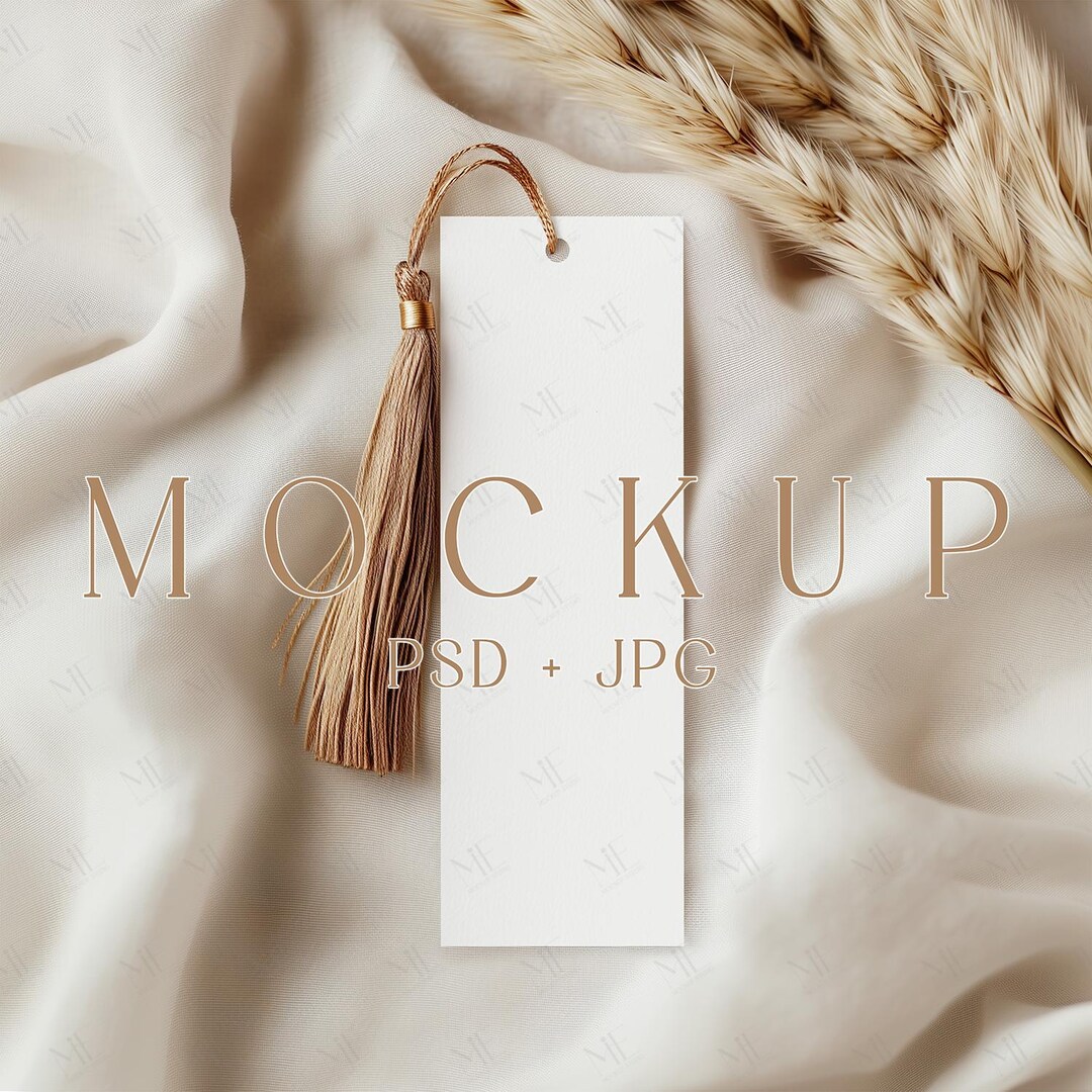 Bookmark Mockup PSD, 2x6 Bookmark Mockup, Baptism Bookmark Template ...