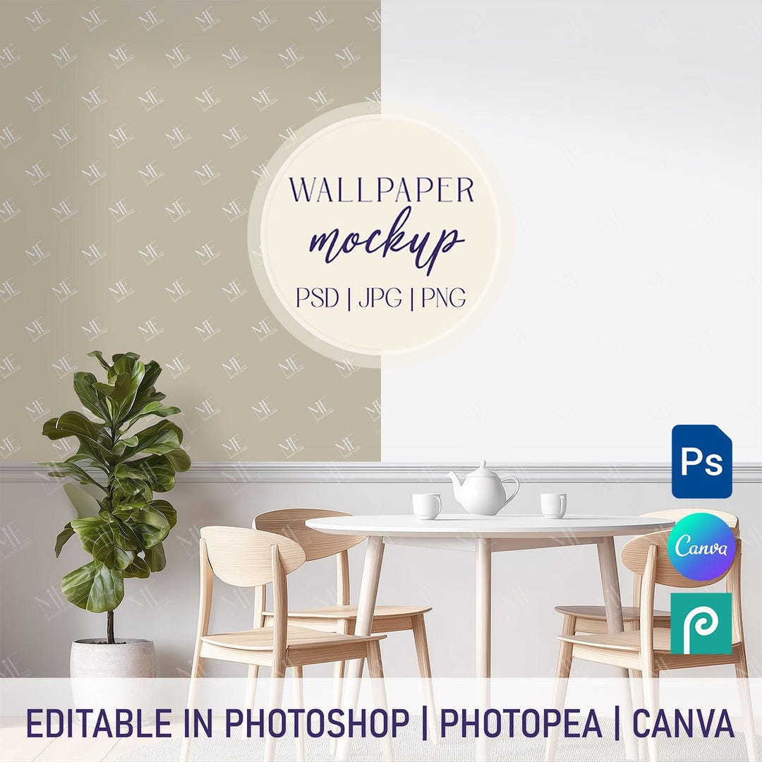 Wallpaper Pattern Mockup PSD PNG, Room Wall Design Mock-up, Boho ...