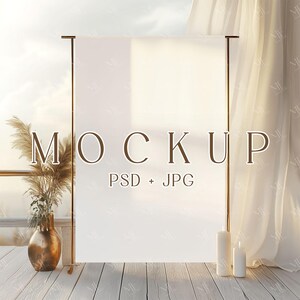 Welcome Sign Mockup, Stand Mockup, Wedding Poster Mockup, Party ...