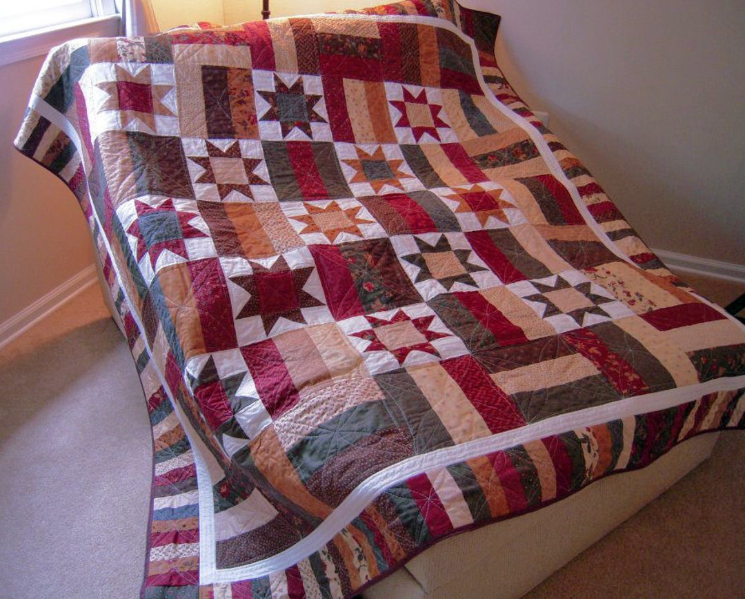 Homemade Large Throw Quilt - Etsy