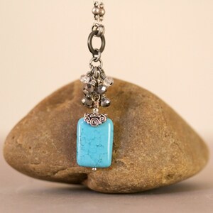 Sky Blue Turquoise,silver Accents,minimalist and Understated Necklace ...
