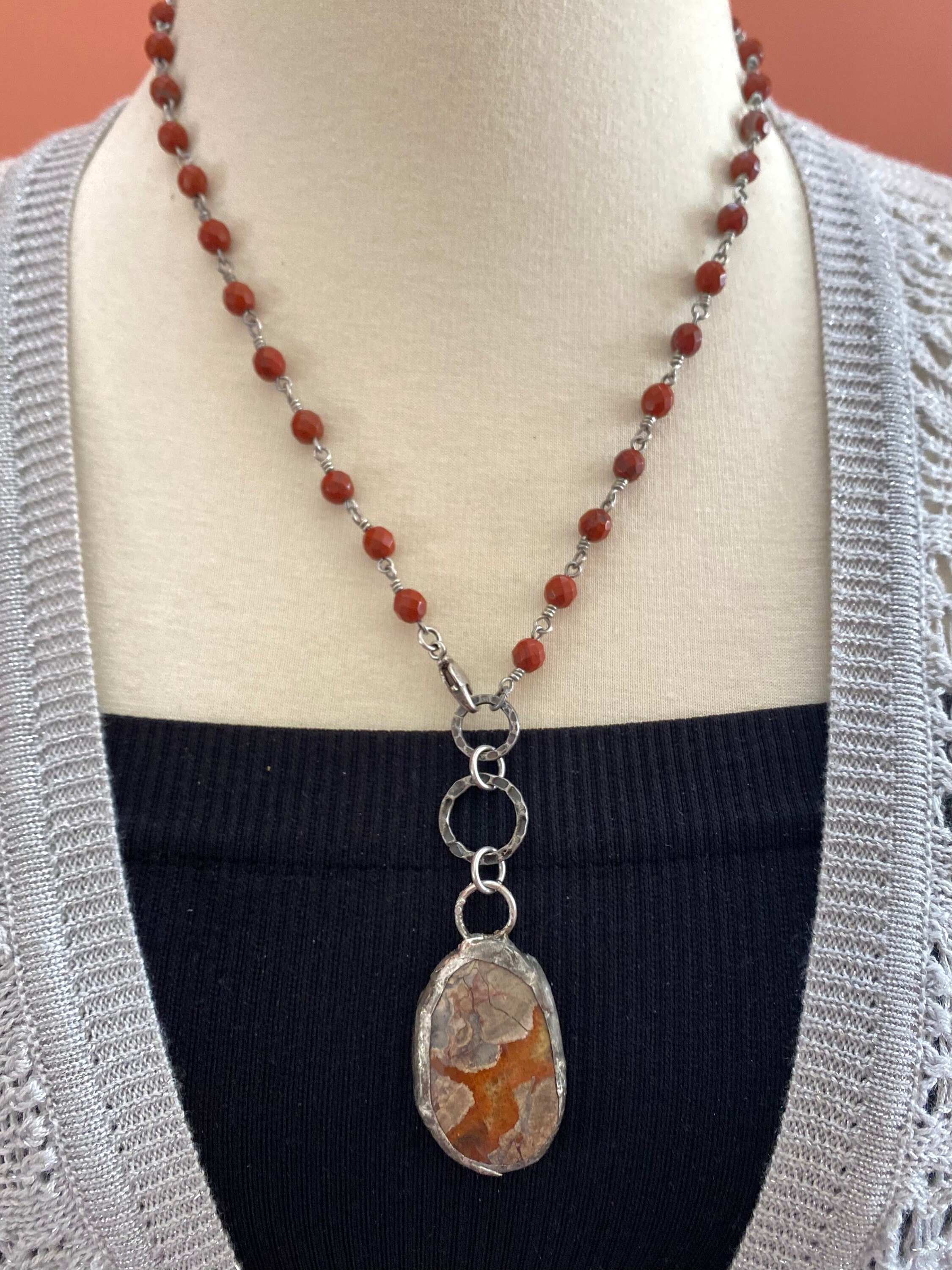 Autumn Shades Front Closure Soldered Pendant Necklace - Etsy