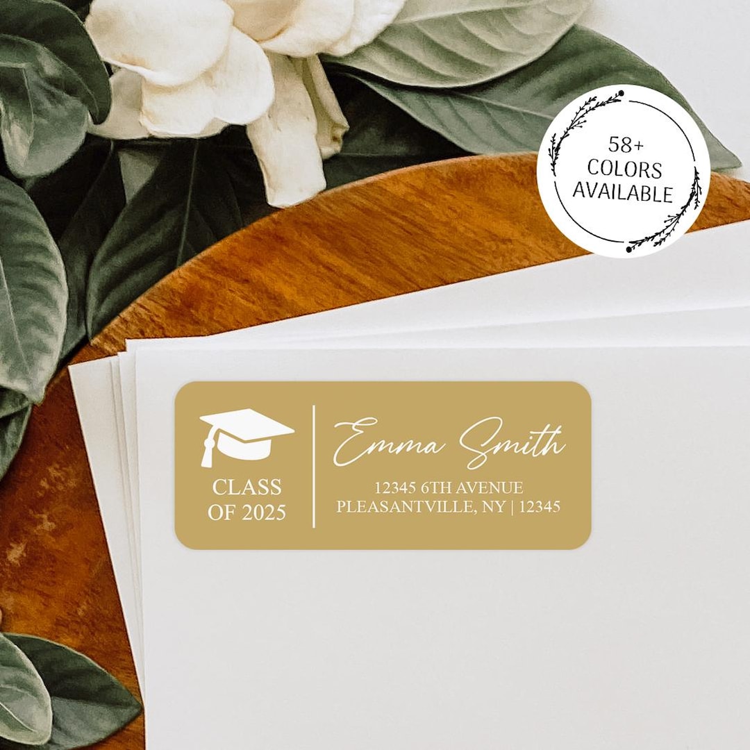 Graduation Address Labels, Graduation Envelope Stickers, Grad 2025 ...