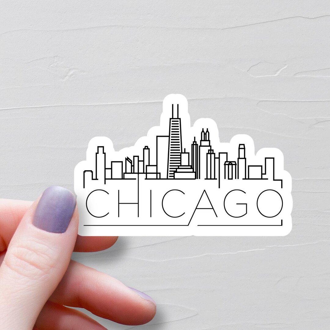 Chicago Sticker, Vinyl Stickers, Travel Stickers, Chicago Landmarks ...