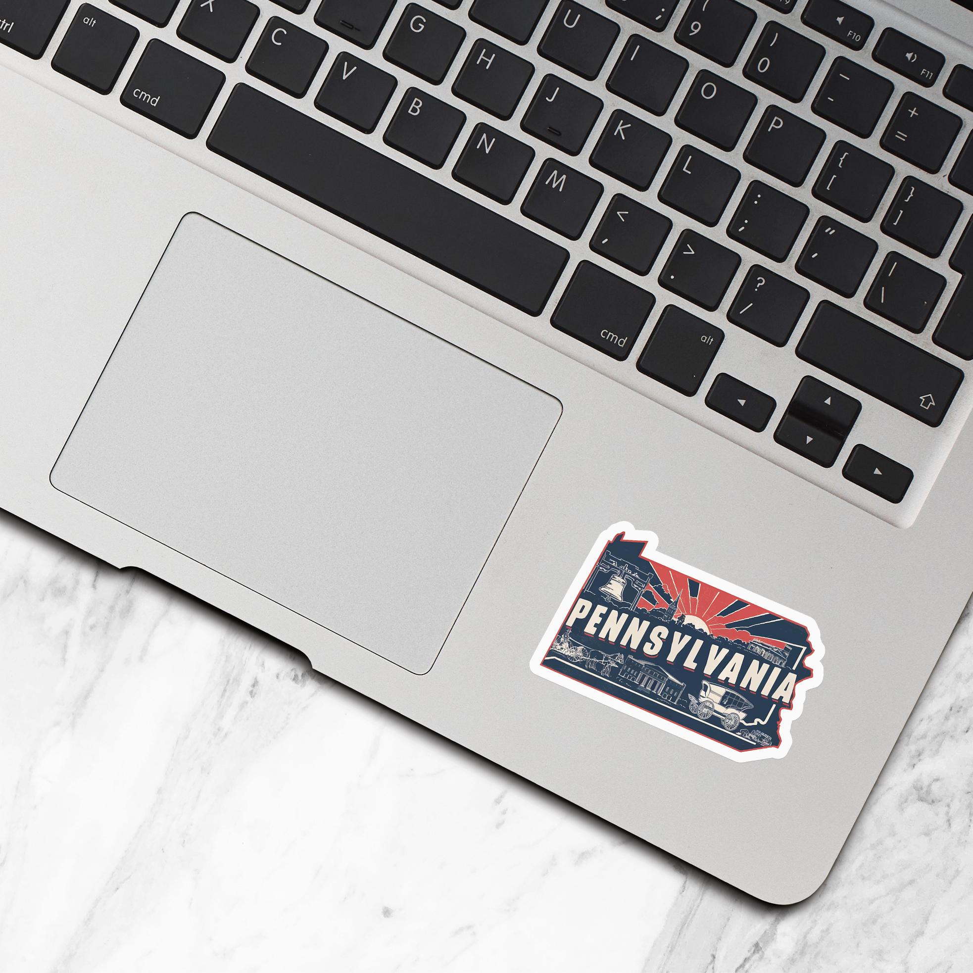 Pennsylvania Sticker, Vinyl Stickers, Travel Stickers, Pennsylvania Map ...