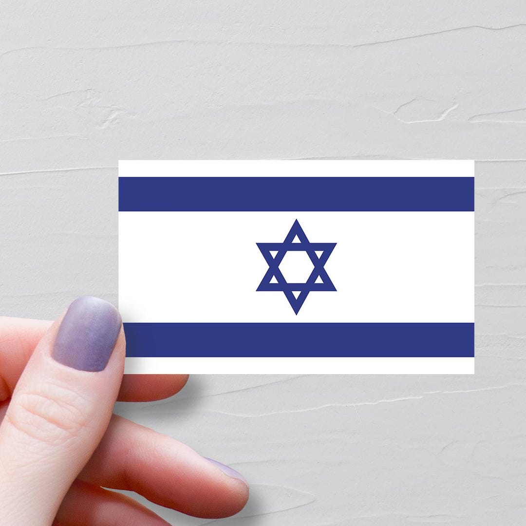 Israel Flag Sticker, Vinyl Travel Stickers, Israeli Gifts, Water Bottle ...