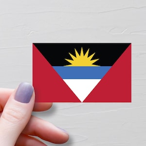 Antigua and Barbuda Flag Sticker, Vinyl Travel Stickers, Caribbean ...