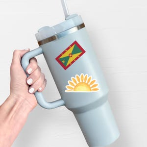 Grenada Flag Sticker, Vinyl Travel Stickers, Grenadian Stickers ...